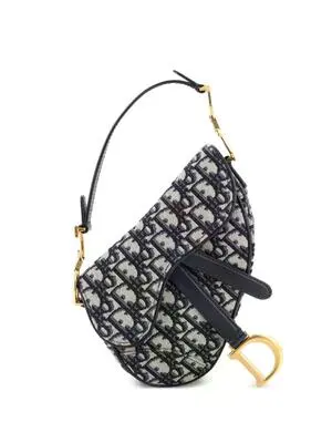 Dior Saddle Handbag Oblique Canvas Mini - Blue