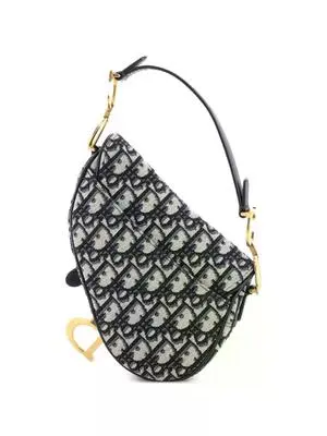 Dior Saddle Handbag Oblique Canvas Mini - Blue