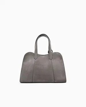 Giorgio Armani Small Suede Tote - Grey
