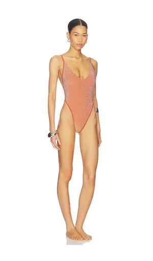 Free People X Lurex Amber One Piece Swimsuit - Hazel