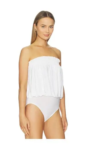 Norma Kamali Strapless Peasant Bodysuit