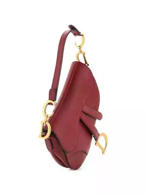 Dior Saddle Handbag Leather Mini Shoulder Bag - Red