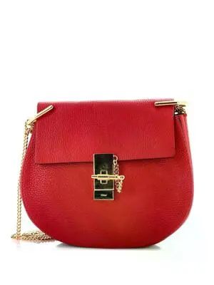 Chloé Drew Leather Medium Crossbody Bag - Red
