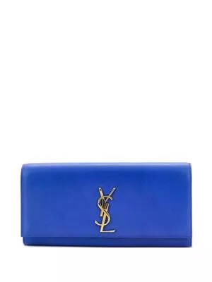 Saint Laurent Classic Monogram Long Clutch Bag - Blue