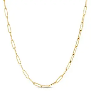 Benbridge 14k Paperclip Chain 24 Inch Necklace - Yg
