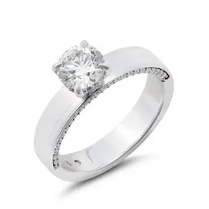 BELLA PONTE Round Diamond 14k White Gold Engagement Ring - Wg