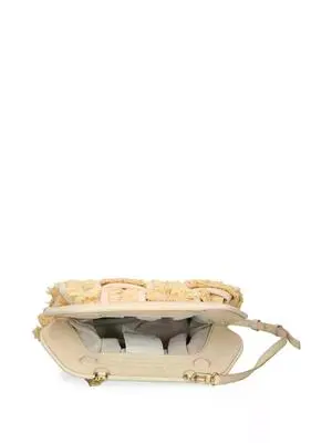THEMOIRE Woven Crossbody Bag With Fringe - Neutrals
