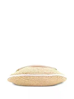 Bottega Veneta Gemelli Raffia With Intrecciato Leather Medium Shoulder Bag
