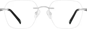 Zenni Lightweight Geometric Rimless Titanium Glasses
