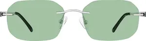 Zenni Lightweight Geometric Rimless Glasses Titanium Frame