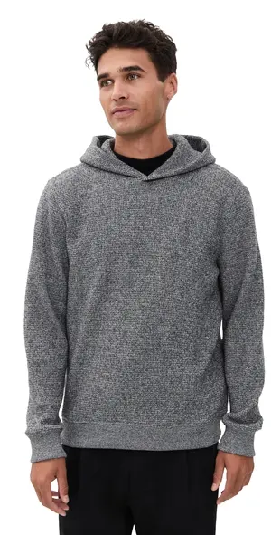 Vince Brushed Waffle Knit Hoodie