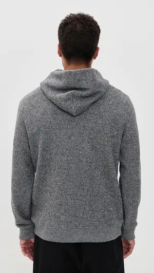 Vince Brushed Waffle Knit Hoodie