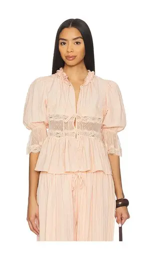 Free People X Intimately Forever Young Bed Jacket - Peach