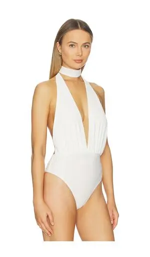 Superdown Halterneck Bodysuit - Ivory