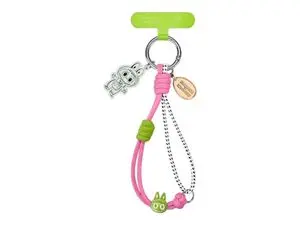 POP MART Phone Charm The Monsters Labubu 10th Anniversary Series Mokoko - Multicolor