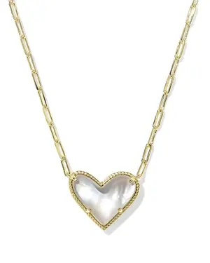 Kendra Scott Ari Heart Statement Pendant Necklace - Gold