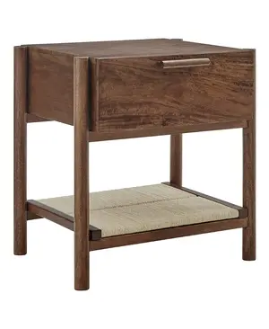 MODWAY Oswin 1-drawer Wood Nightstand - Walnut