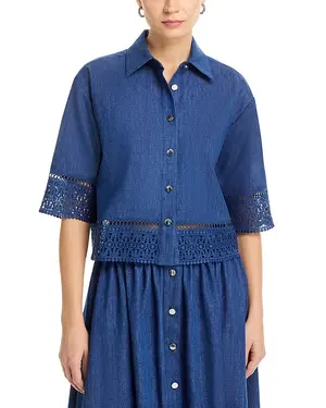 Elie Tahari Laylee Denim Top