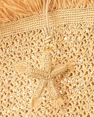 BTB LOS ANGELES Raffia Starfish Bag Charm - Natural