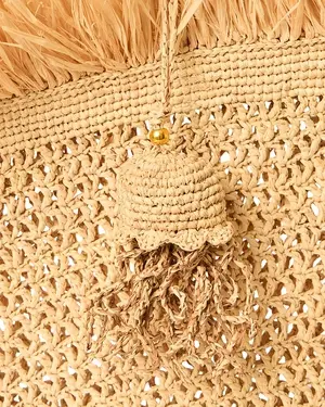 BTB LOS ANGELES Raffia Jellyfish Bag Charm - Natural