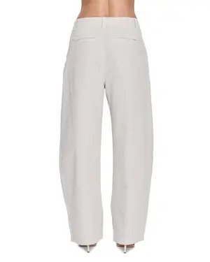 PISTOLA Eden Pleated Barrel Leg Pants - Parchment