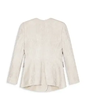 Emporio Armani Textured Jacquard Blazer - Silver