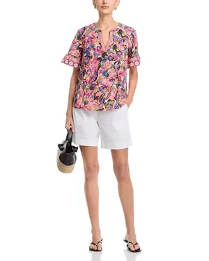 Tommy Bahama Garden Oasis Flutter Sleeve Top