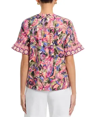 Tommy Bahama Garden Oasis Flutter Sleeve Top