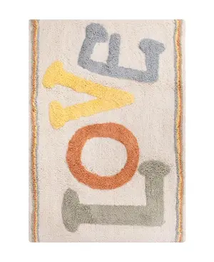 GAURI KOHLI Love Bath Mat, 36" L X 24" W - Multicolored