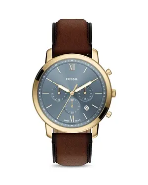 Fossil Neutra Chronograph, 44mm - Brown/blue