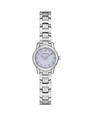 Tory Burch Mini Miller Watch, 22mm - Silver/mother Of Pearl