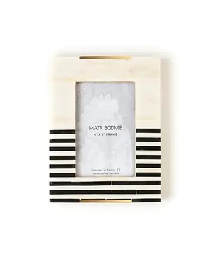 MATR BOOMIE Mukhendu Stripe Picture Frame - Black/white