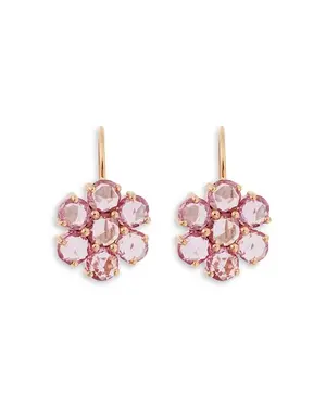 Ileana Makri 18k Pink Sapphire Daisy Bloom Drop Earrings - Rose Gold