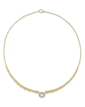 Walters Faith 18k Yellow Diamond Morrell Graduated Link Necklace