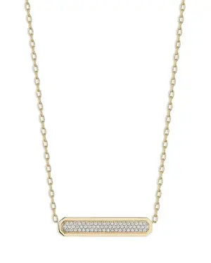 Walters Faith 18k Yellow Diamond Carrington Id Bar Pendant Necklace - Gold