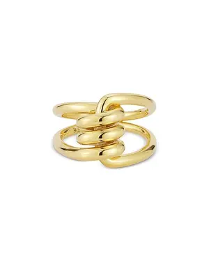 Walters Faith 18k Yellow Huxley Single Coil Link Ring - Gold