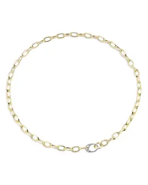 Walters Faith 18k Yellow Diamond And Garnet Link Necklace - Gold