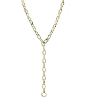 Walters Faith 18k Yellow Diamond And Garnet Link Necklace