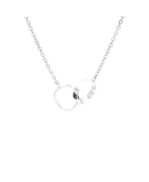 CARTIER Love Interlocking Necklace 18k Gold, 17.25 - White