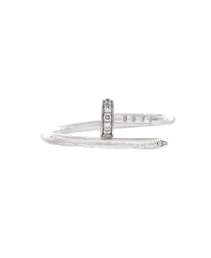 CARTIER Small Juste Un Clou Ring 18k Gold And Diamond - White