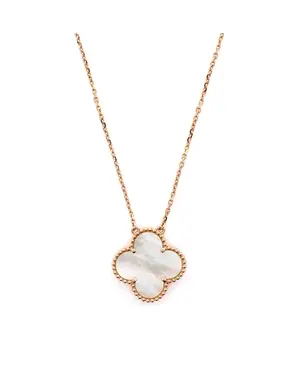 VAN CLEEF & ARPELS Ginza Edition Magic Alhambra Pendant Necklace - Pink