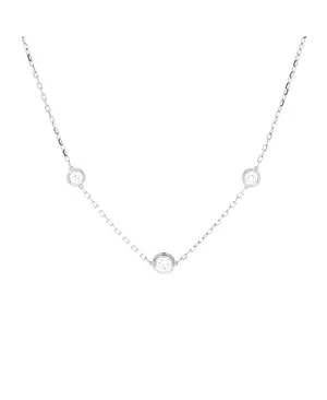 CARTIER D'amour 3-station Diamond Pendant Necklace - White