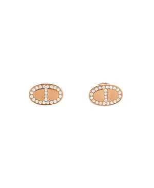 HERMES Chaine D'ancre Contour Stud Earrings - Pink