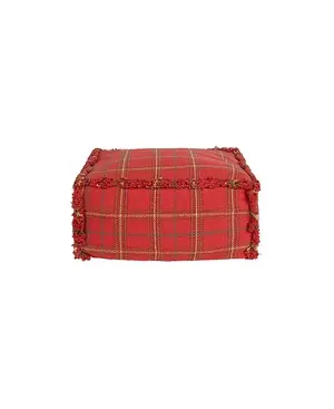 LORENA CANALS Mapple Handloom Pouf - Red