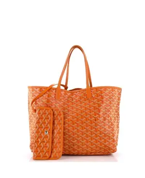 Goyard Pm Saint Louis Tote Coated Canvas - Orange