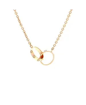 CARTIER Love Interlocking Necklace - Pink