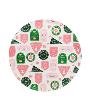 JOLLITY & CO Camp Bachelorette Print Paper Dinner Plates, Set Of 8 - Multicolor