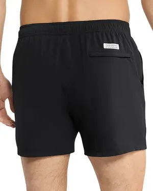 FAIR HARBOR Bungalow Printed Swim Trunks - Black