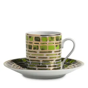 TANIA BULHOES Espresso Cup And Saucer Jade - Green