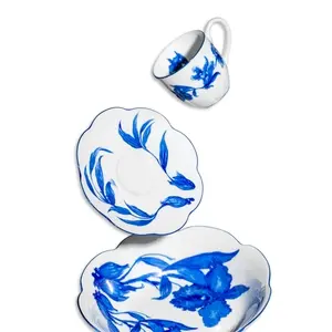 TANIA BULHOES Tea Cup And Saucer Casa Das Orquideas